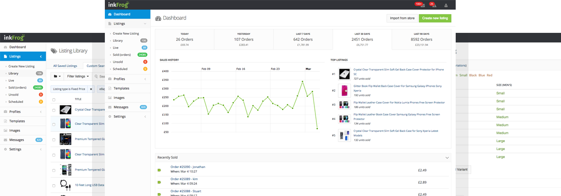 Free eBay listing software to help you grow your eBay business by inkFrog.